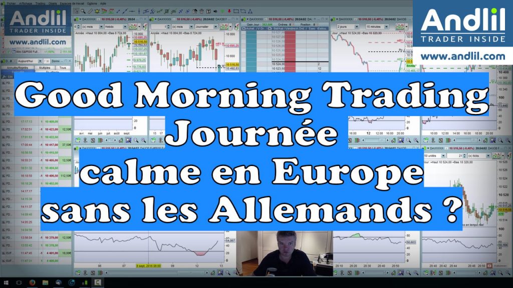 Good Morning Trading - Journée calme en Europe sans les Allemands